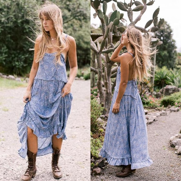 Spell | Dresses | Spell The Gypsy Celestial Midi Dress Chambray | Poshmark